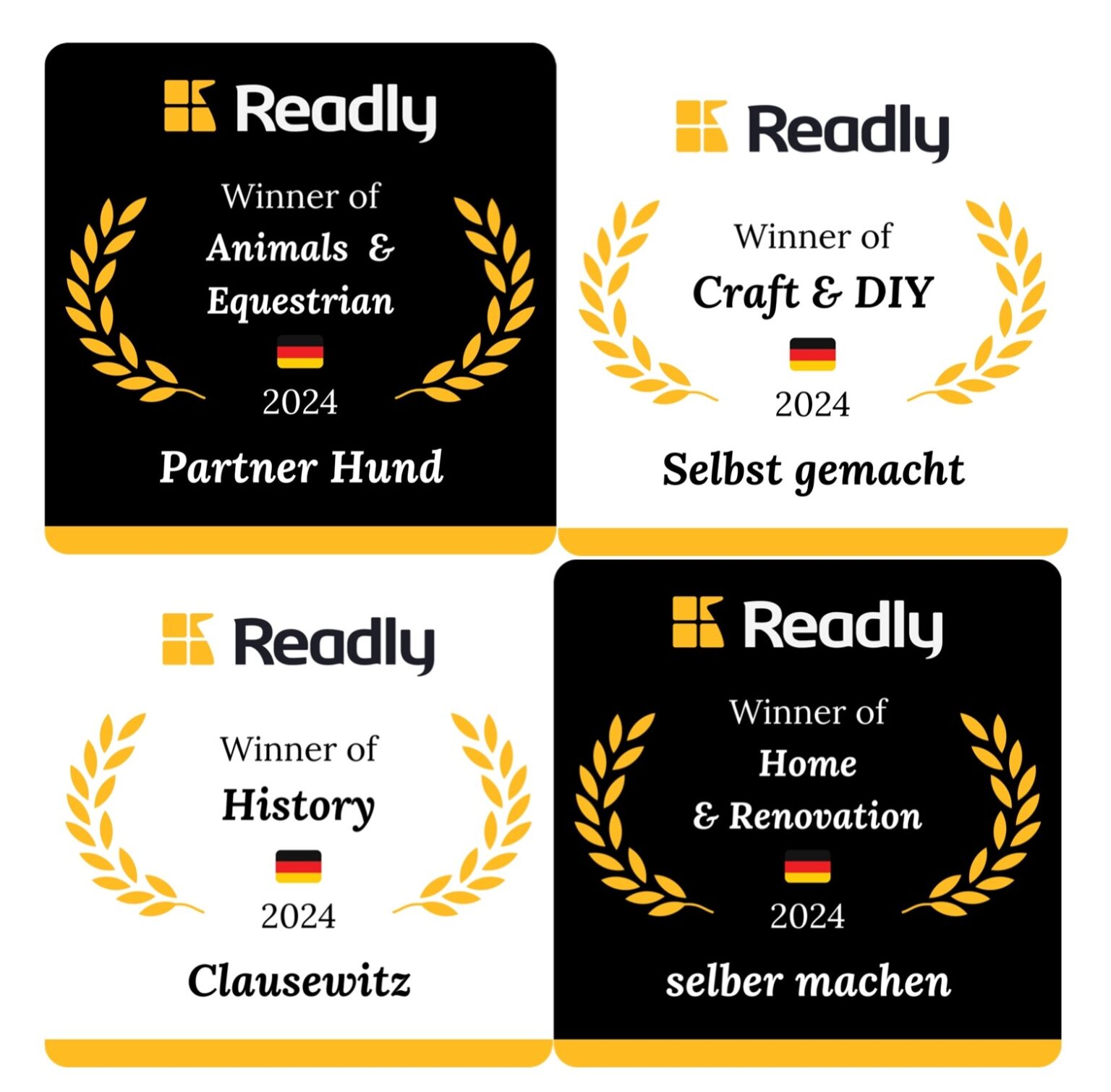 “Readly Top Title" Award 2024 in vier Kategorien - Verlagshaus.de